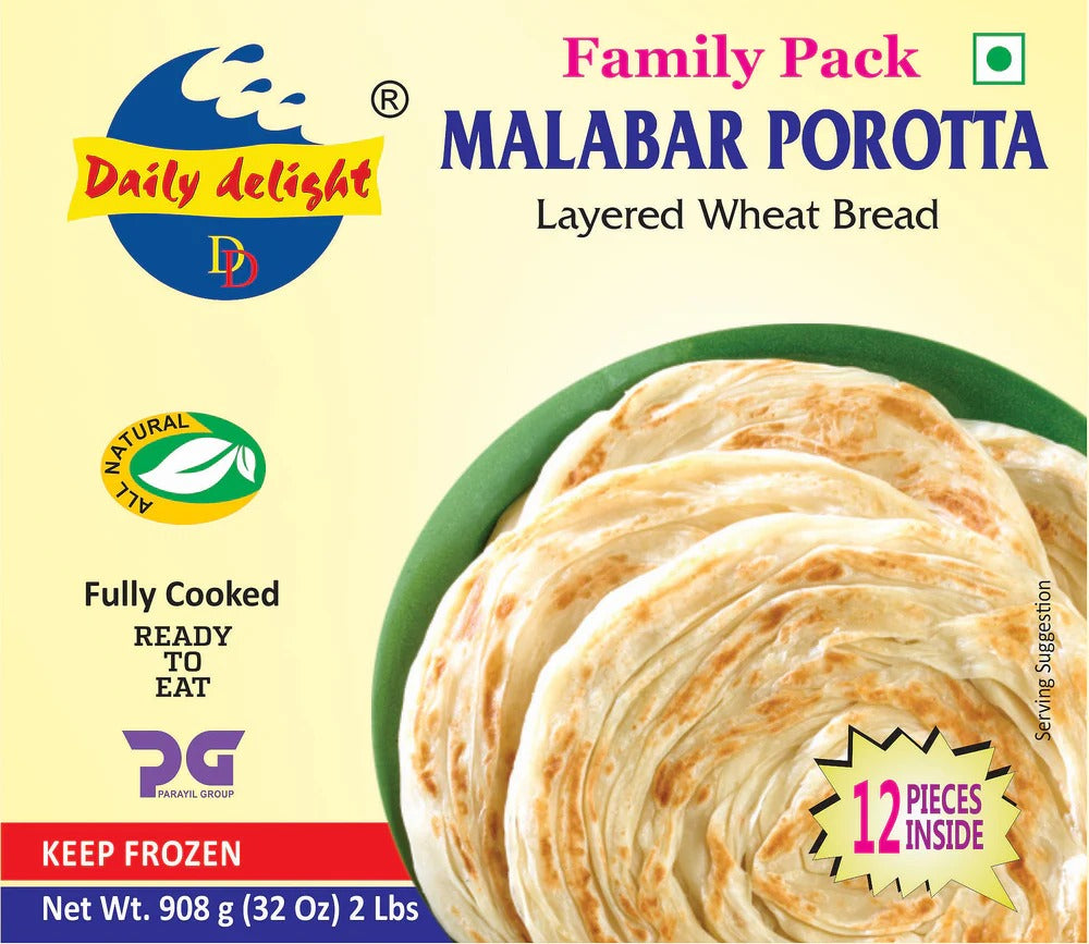 Buy Daily Delight Frozen Family Malabar Parotta 908G Online – Lakshmi ...