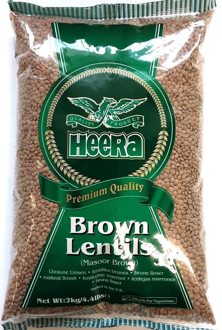 Buy Heera Brown Lentils (Masoor Brown) 2Kg Online – Lakshmi Stores UK