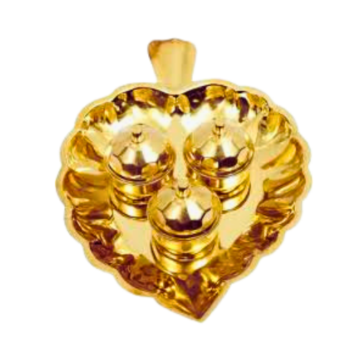 Buy Brass Leaf Plate with 3 Simizh | Lakshmi Stores UK