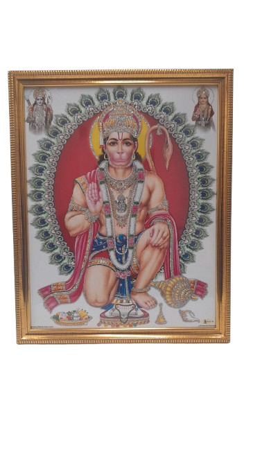 GOD PHOTO A4 SIZE FRAME - HANUMAN | Lakshmi Stores UK