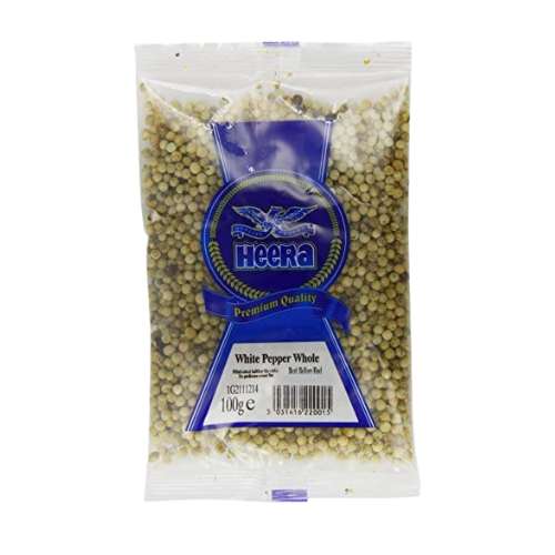 Buy Heera Whole White Pepper 100g Online, Lakshmi Stores UK